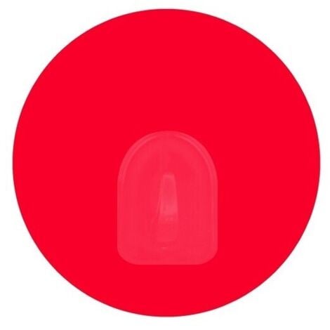 Lot de 2 Crochets rond mural repositionnables Rouge MSV