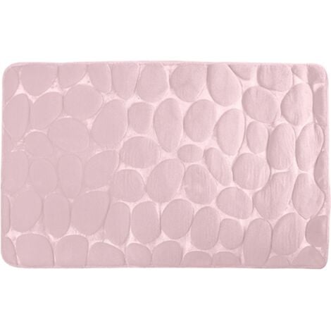 MSV Tapis de bain Microfibre PEBBLE 50x80cm Rose Pastel