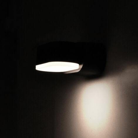 4x LED lámparas de pared para exteriores, balcón, patio, focos de ALU ...