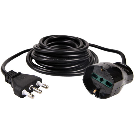 PROLUNGA ELETTRICA SCHUKO BIPASSO 10/16A 2P+T CON SPINA S17 16A DA 5 ...