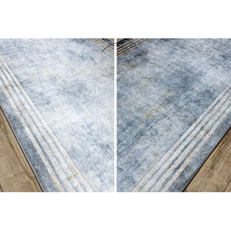 Läufer Antirutsch LOTUS FRAMES 29870 Rahmen, Stein Silber / Gold ZUM ...