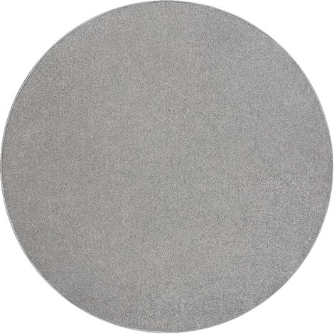 Teppich rund CASHMERE grau 108 eben grey rund 100 cm