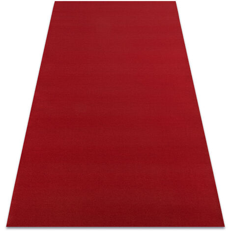 Teppich Antirutsch RUMBA 1974 einfarbig rotwein, rot red 100x300 cm