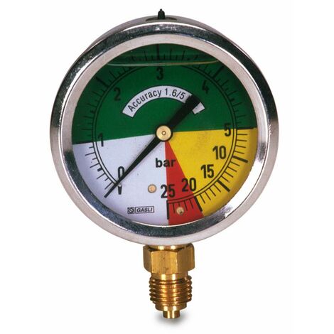 Manometro isometrico alla glicerina Ø 63mm filettatura 1/4" cilindrico