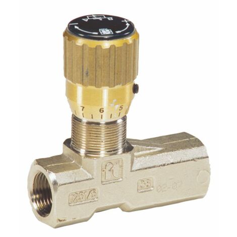 Regolatore di flusso unidirezionale da 1/4" in ottone