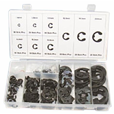 Assortimento anelli seeger 300 pezzi da 1,6mm a 22mm