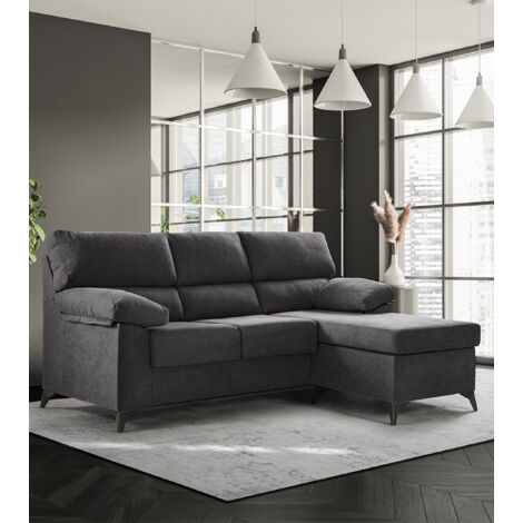 Home Heavenly® - Sofá Chaise Longue reversible HILTON, tapizado antimanchas desenfundable ...