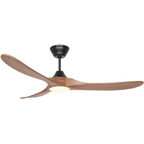 Ventilateur de plafond Eco Genuino DC 152 Noir-Chêne LED