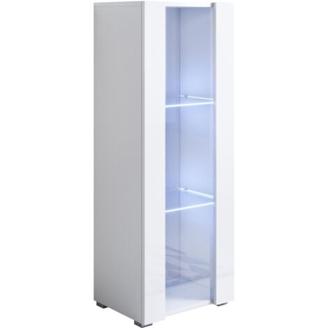 Vetrina con Piedini 2cm e LED Mobile Soggiorno Moderno Salotto ...