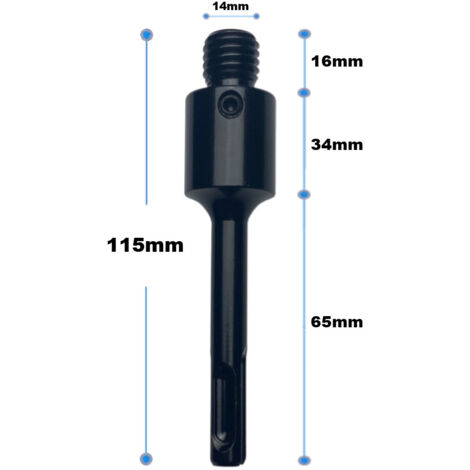 Trade-Shop Adapter M14 auf SDS-Plus für Diamant-Bohrkrone Kernbohrer ...