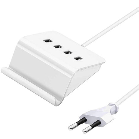 Trade-Shop 4-Fach USB Mehrfachstecker für Tablets, Handys, Smartphones ...
