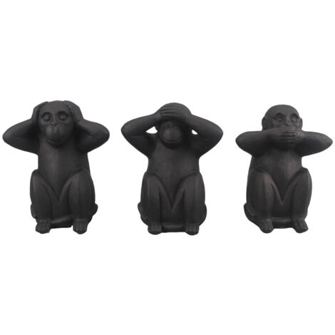 Set 3 Scimmiette Decorative "Non Vedo, Non Sento, Non Parlo" In ...