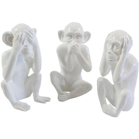 Set 3 Scimmiette Decorative "Non Vedo, Non Sento, Non Parlo" In ...