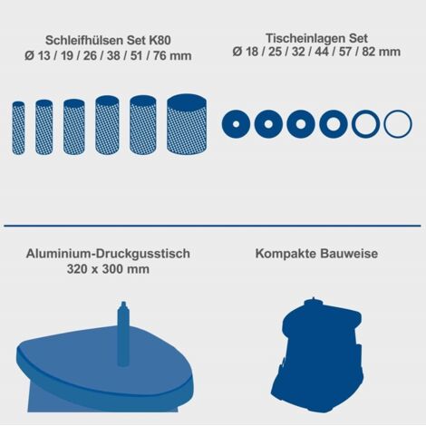 Schwingspindelschleifer mit Trommel 450W Scheppach OSM100