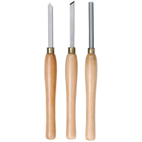 DRECHSELBEITEL SATZ 3 TLG STECHBEITEL DRECHSELBANK HOLZ BEITEL 370 MM ...