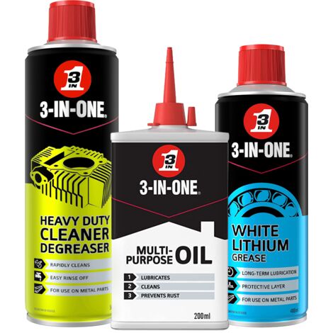 3-IN-ONE Leisure Bundle Drip Oil, Grease Spray & Degreaser Spray, 2 Pack