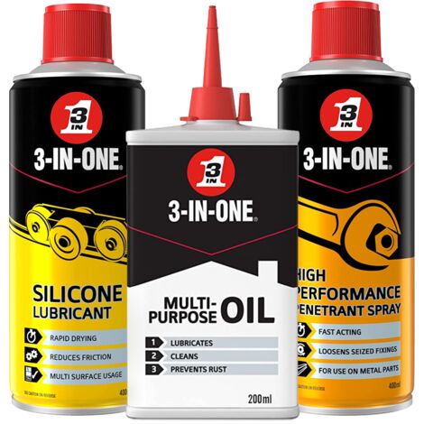 3-IN-ONE Home Bundle Drip Oil, Penetrant Spray & SiliconeLubricant ...
