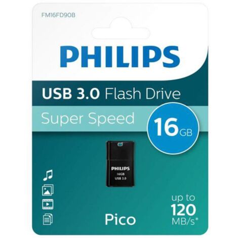 Philips USB 3.0 Pico Edition Flash Drive 16GB - Black