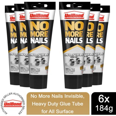UniBond No More Nails Invisible, Heavy Duty Glue Tube for All Surface ...