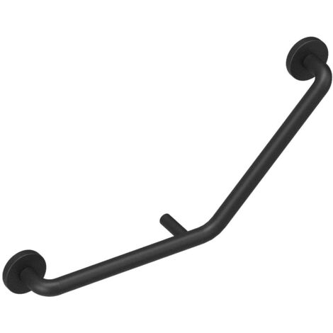COSMIC Grab rail 49cm, Elbow shape, Matt Black up to 150kg, ARCHITECT ...