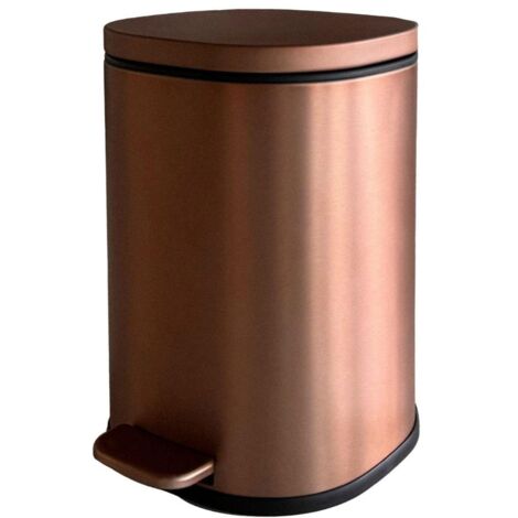 COSMIC Bathroom Bin Trash Can 5L, Pedal Soft-close Matt copper, Start ...