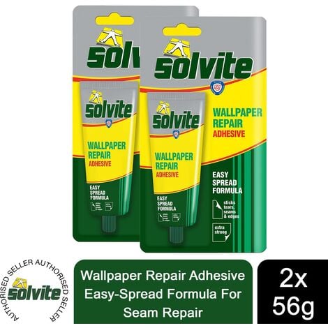 Solvite Wallpaper Repair Adhesive Easy-Spread Formula for Seam Repair 2x56g