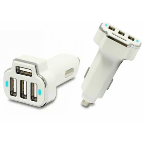 Aquarius PowerUp 4-Port USB Power Dash Car Charger White