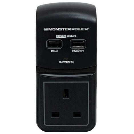 Monster Power Core 100 1 Port USB Surge Protected Socket