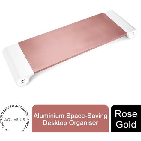 Aluminium Desktop Organiser - Rose Gold