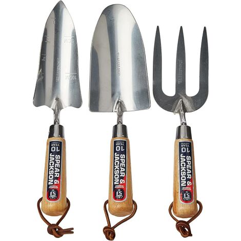 Spear & Jackson Gift Set of Neverbend Stainless Trowels & Fork Garden ...
