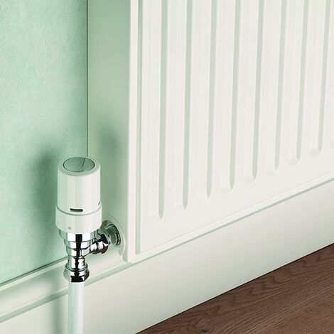 Danfoss RAS-D2 TRV Combi Sensor Set White Sensor Chrome Straight, 10/15 mm