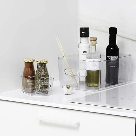 SmartStore Compact Clear Modular Storage Bin Container For Kitchen, XS