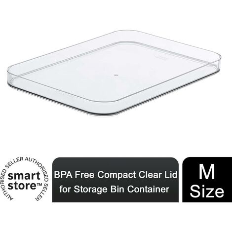 SmartStore BPA Free Compact Clear Lid For Storage Bin Container, Size M