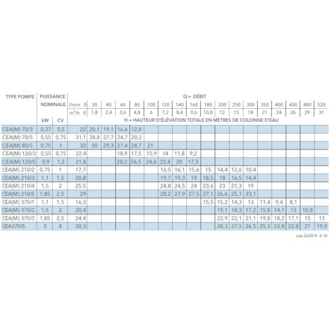 Pompe alimentaire en INOX Lowara CEAM 70/5N pompe à vin de transfert secteur vinicole et ...