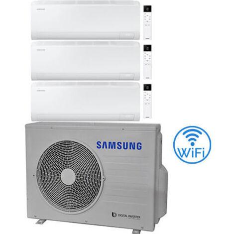 Climatizzatore Condizionatore Samsung CEBU S2 R32 Wifi Trial Split Inverter 7000 + 7000 + 12000 ...