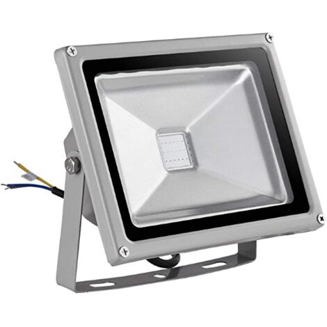 Faro led 20W rgb corpo grigio con telecomando incluso impermeabile ip65