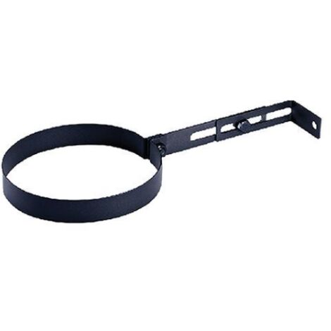 Collare fascetta reggitubo regolabile in acciaio alluminato 13 cm nero ...