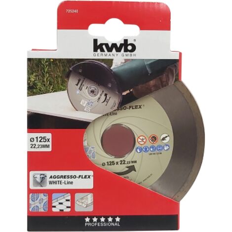 KWB 1 disco diamantato Aggressor-Flex White-Line 125x22mm per smerigliatrice ideale per ...