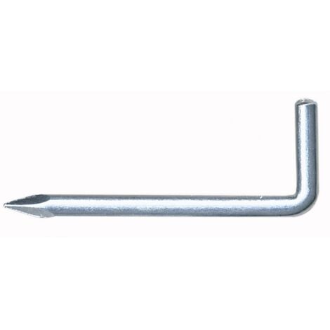 10 rampini a punta 19x80 mm acciaio zincato rampino chiodo puntina