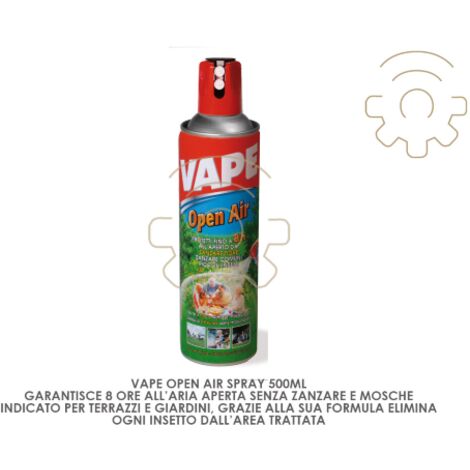 Vape open airspray 500 ml zanzare mosche esterno giardino balcone 8 ore ...