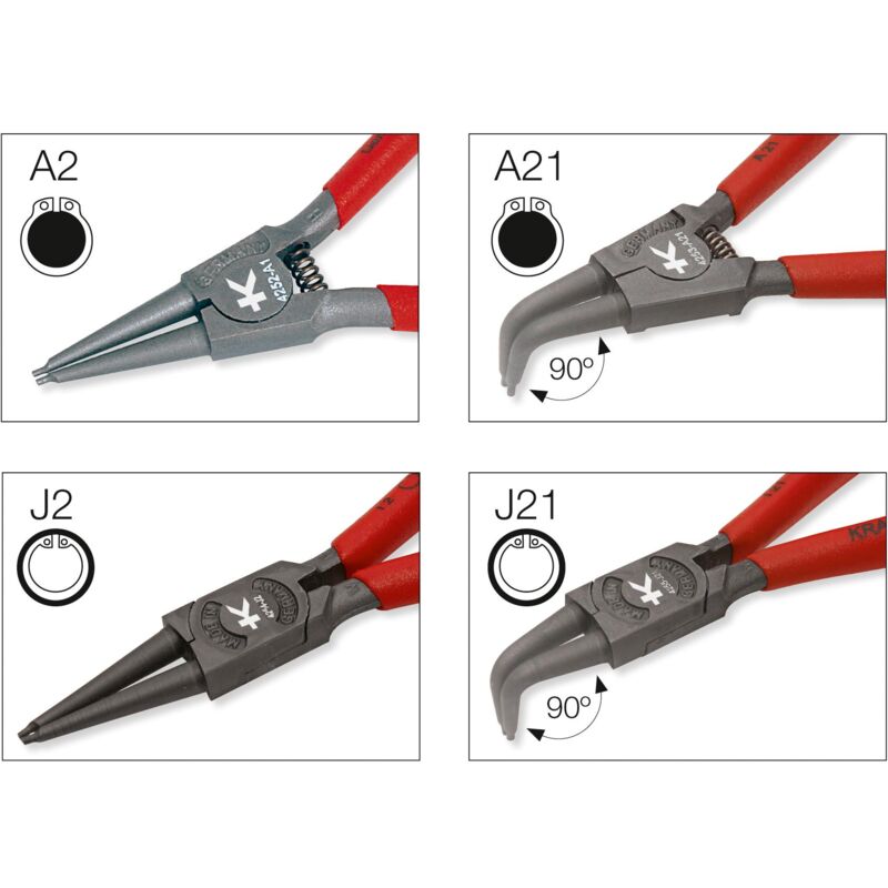 KW hightech Seegerring-Zangensatz 4-t.