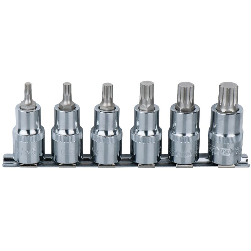 1/4"CHROMEplus Bit-Stecknuss-Satz XZN, 6-tlg