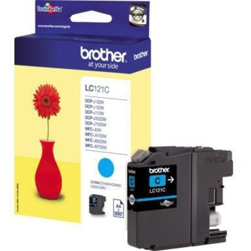 Tintenpatrone Originalzubehör LC-121C ca. 300 Seiten cyan 3,9ml