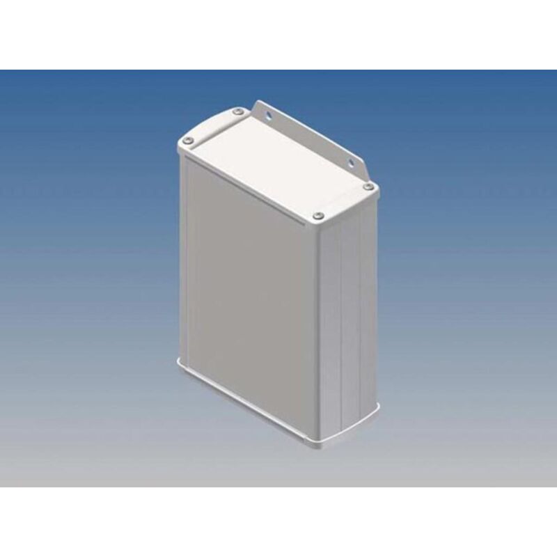 Aluminium-Gehäuse - Farbe white - 145 x 105,9 x 45,8 mm - angeflanscht