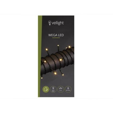 Vellight Wega LED, lichterkette, 12 m, 80 LEDs, warmweiß, grünes kabel ...