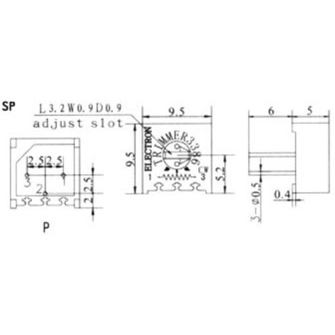 CERMET-TRIMMER SINGLE-TURN 10E