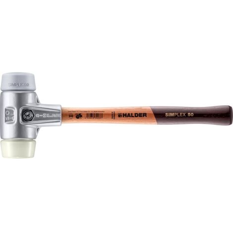 HALDER SIMPLEX TPE-Hammer mittel / Nylon mit Aluminiumgehäuse und Holzstiel - D=50 mm - 3138.050