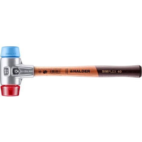 Hammer HALDER SIMPLEX TPE weich / Kunststoff mit Aluminiumgehäuse und Holzstiel - D=40 mm - 3116.040