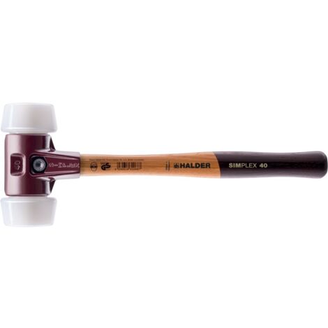 HALDER SIMPLEX Schonhammer Ø 50:40 mm Superplastik mit Tempergussgehäuse