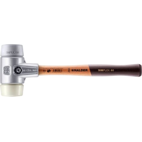 HALDER SIMPLEX TPE-Hammer mittel / Nylon mit Aluminiumgehäuse und Holzstiel - D=60 mm - 3138.060